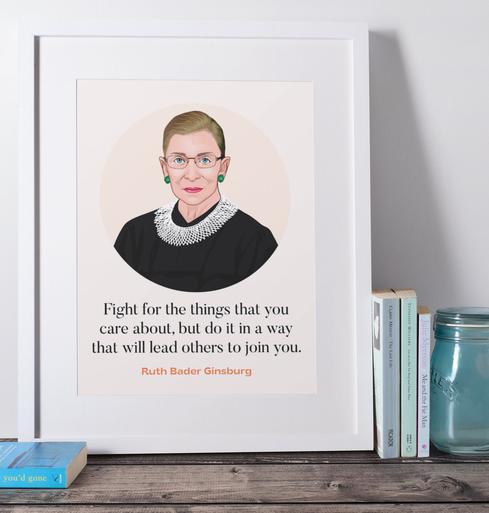 RBG Art Print, I Dissent Wall Art, Ruth Bader Ginsburg Art Print ...