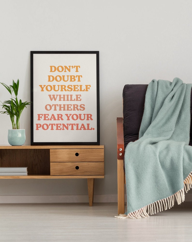 Affirmations Wall Art, Self Love Art, Feminist Poster Print, Empowering ...