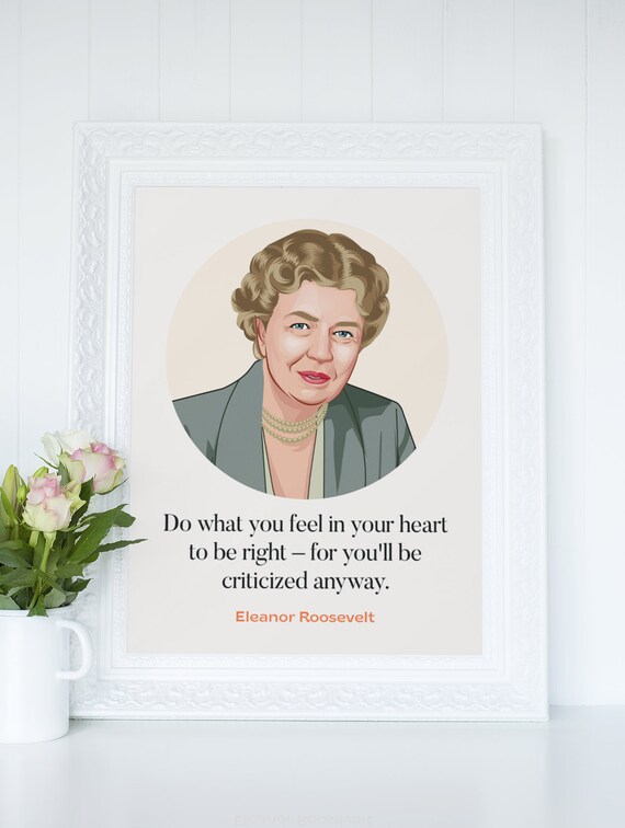 Eleanor Roosevelt Poster Feminist Art Print Classroom Art | Etsy
