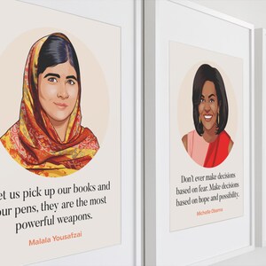 Malala Yousafzai Poster, Malala Art Print, Classroom Art Print ...