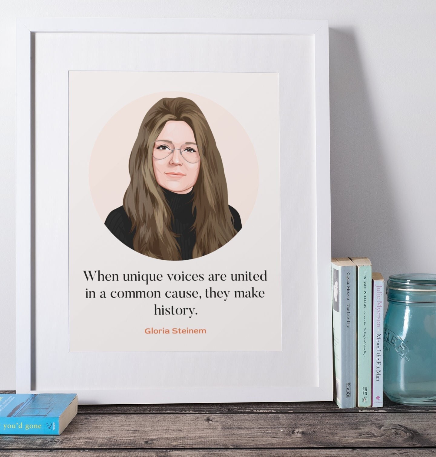 Gloria Feminist Poster, Feminist Art Print, Girl Power Print, Wall Art ...