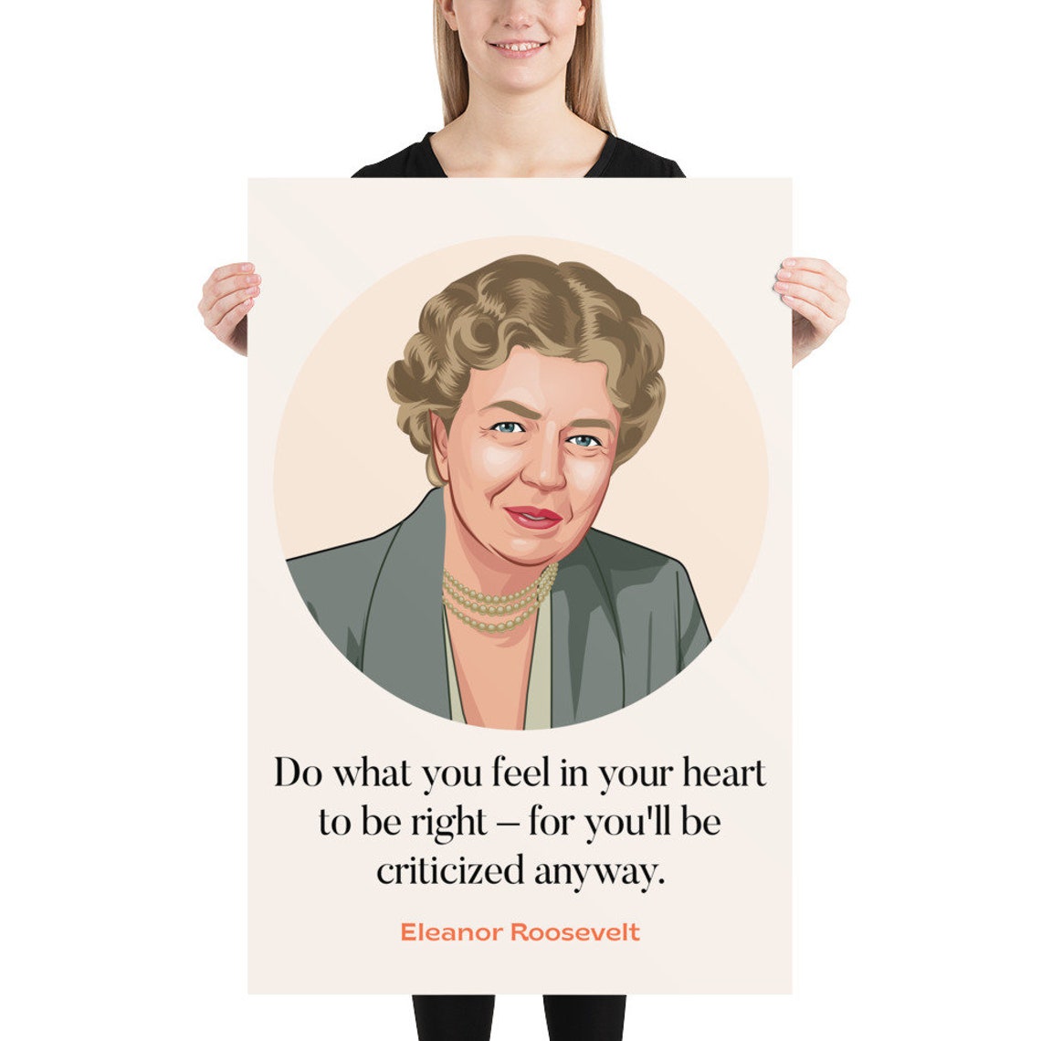 Eleanor Roosevelt Poster Feminist Art Print Classroom Art | Etsy