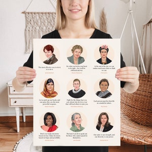 Set of Empowered Women of History, Classroom Posters, Girl Power Art ...