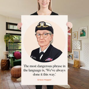 Grace Hopper Poster, Girls Who Code, Computer Science Classroom ...