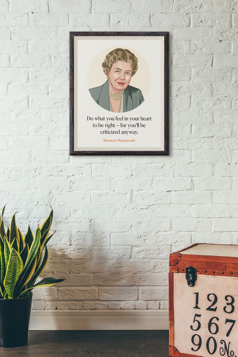 Eleanor Roosevelt Poster Feminist Art Print Classroom Art | Etsy
