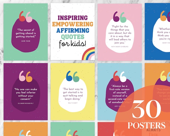 PRINTABLE Classroom Inspirational Wall Art Inspiring Quotes - Etsy