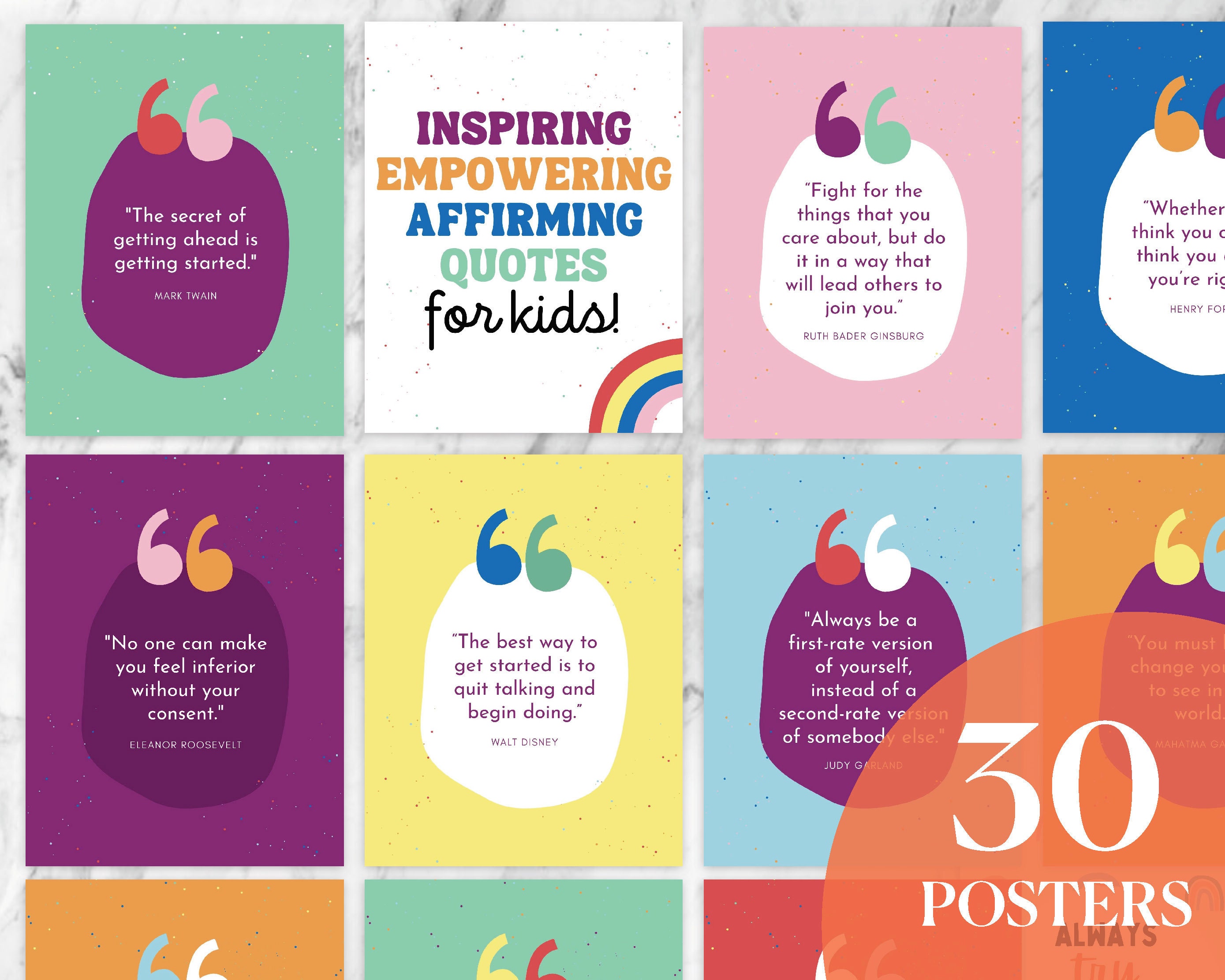 PRINTABLE Classroom Inspirational Wall Art Inspiring Quotes | Etsy