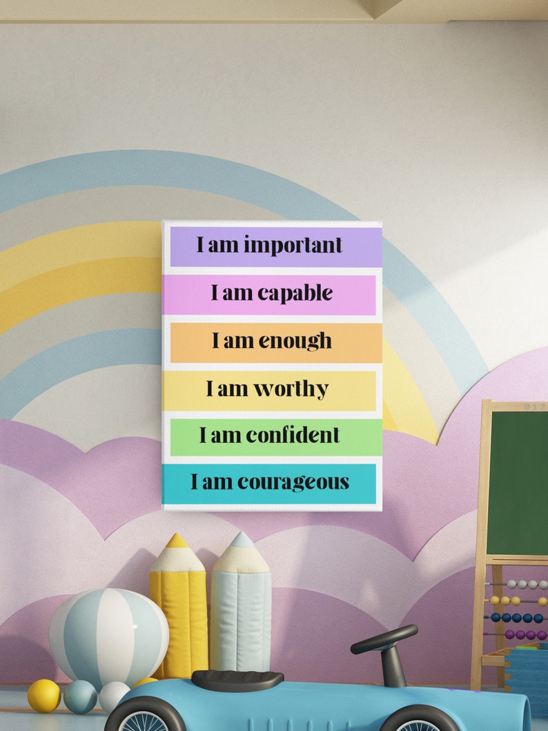 PRINTABLE Children's Affirmations Wall Art Digital | Etsy