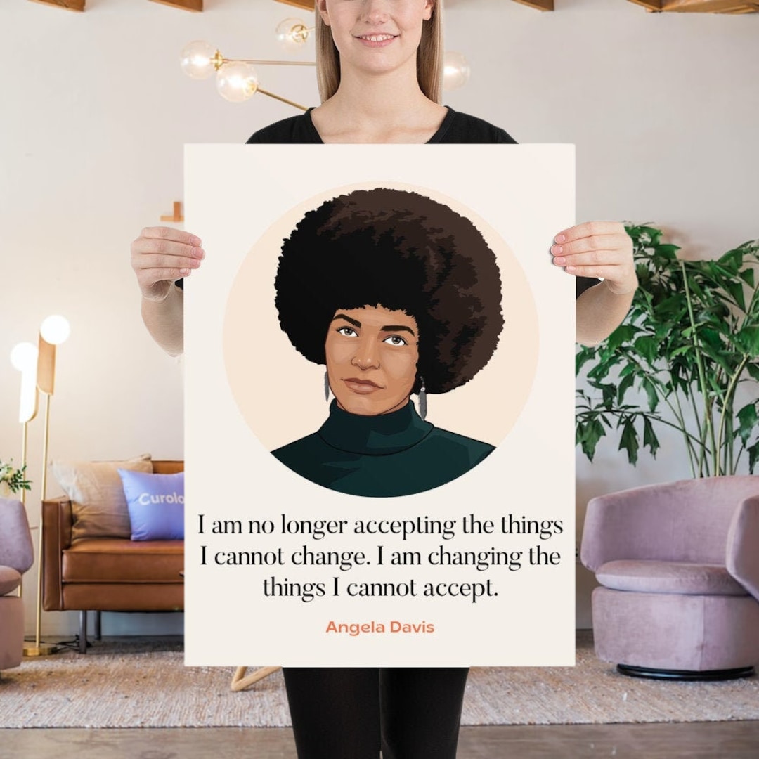 Angela Davis Poster, Angela Davis Print, Feminist Poster, Feminist Wall ...