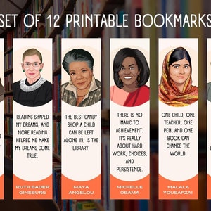 PRINTABLE Feminist Bookmarks, Empowering Women Bookmarks, Bookmarks ...