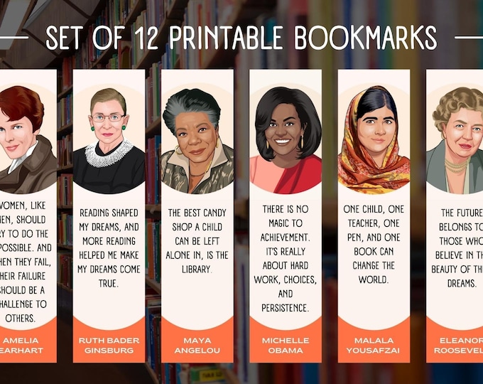 PRINTABLE Feminist Bookmarks, Empowering Women Bookmarks, Bookmarks ...