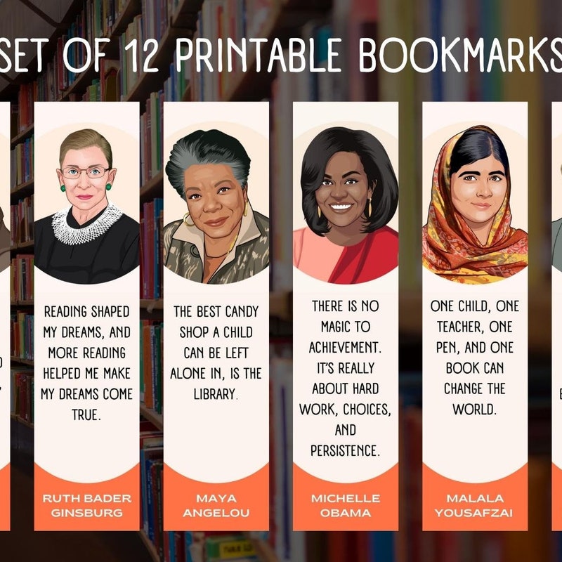 Womens History Month Bookmarks - Etsy