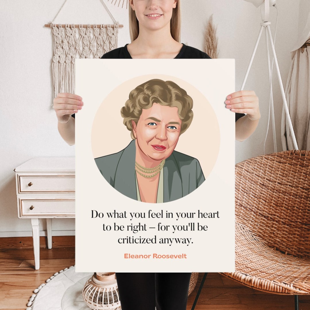 Eleanor Roosevelt Poster, Feminist Art Print, Classroom Art Print, Girl ...