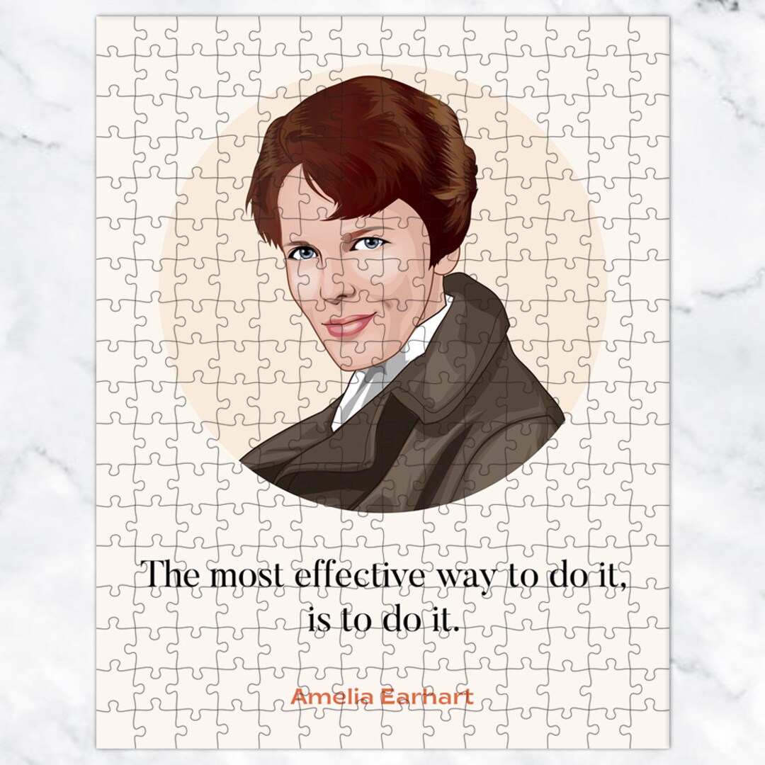 Amelia Earhart Puzzle, Amelia Earhart Print, Amelia Earhart Quote Print ...