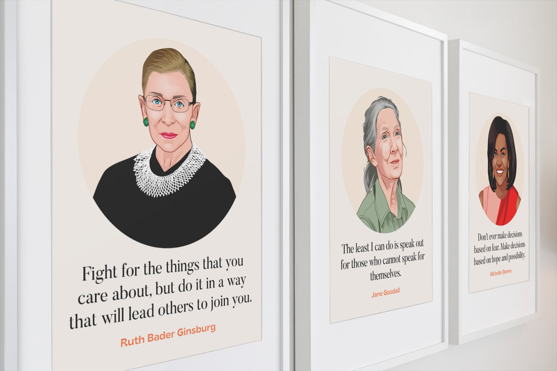 RBG Art Print I Dissent Wall Art Ruth Bader Ginsburg Art | Etsy