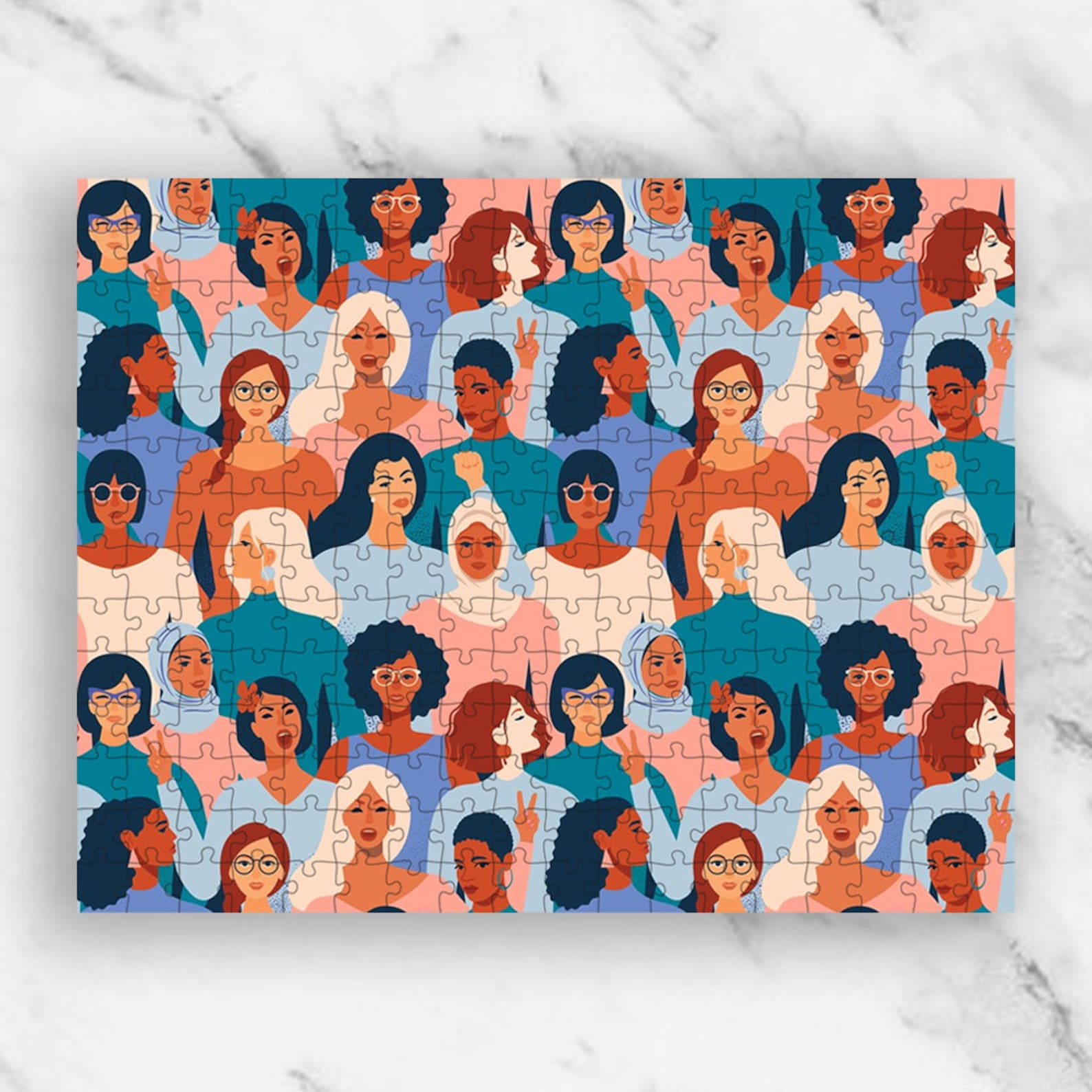 Feminist Puzzle, Feminist Gift, Feminist Game, Rainbow Diversity Puzzle ...