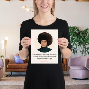 Angela Davis Poster, Angela Davis Print, Feminist Poster, Feminist Wall ...