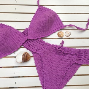 Bikini Crochet Bikini Triangle Bikini-boho Swimwear crochet Beachwear ...
