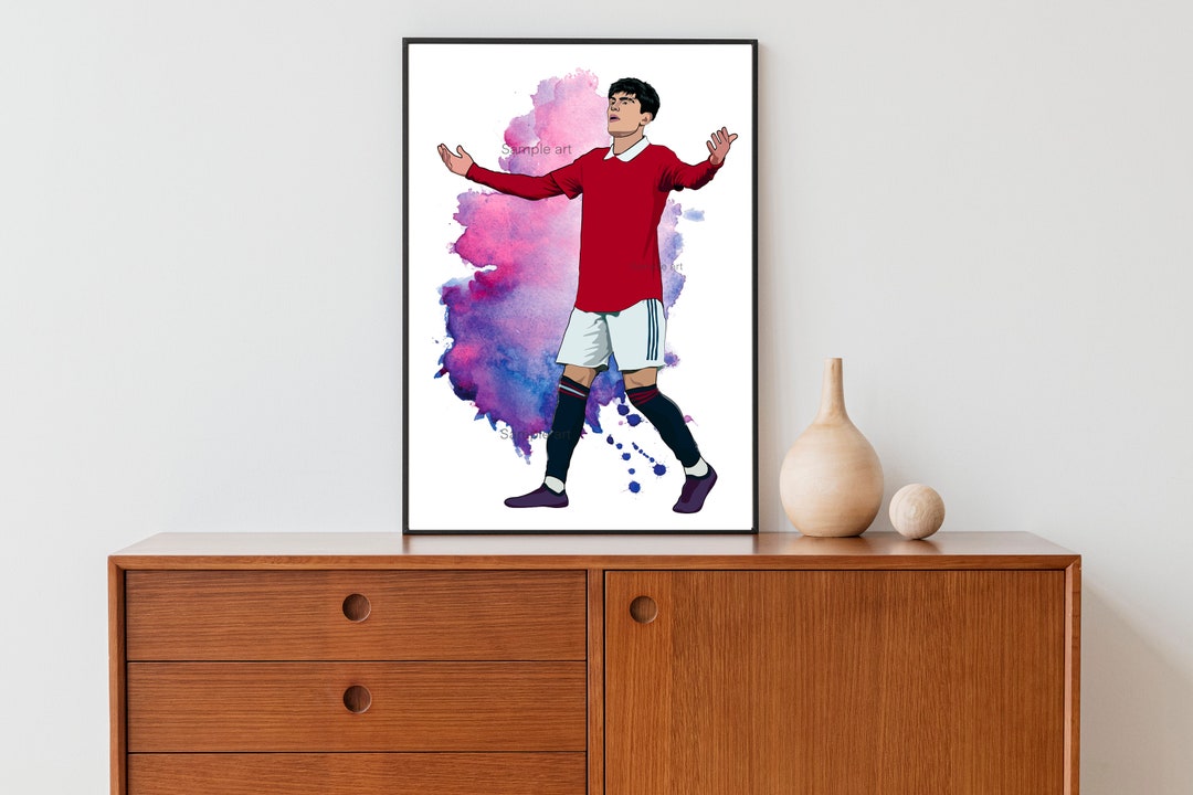 Alejandro Garnacho Football Art Print: Soccer Fan Gift (digital ...