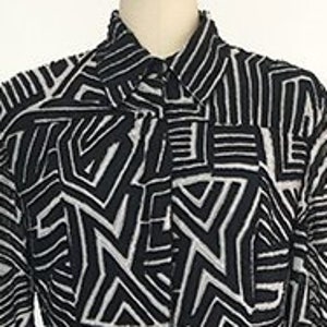 Je’ Metadi by Sean Mehta Hand and Heavily Beaded Black White Abstract ...