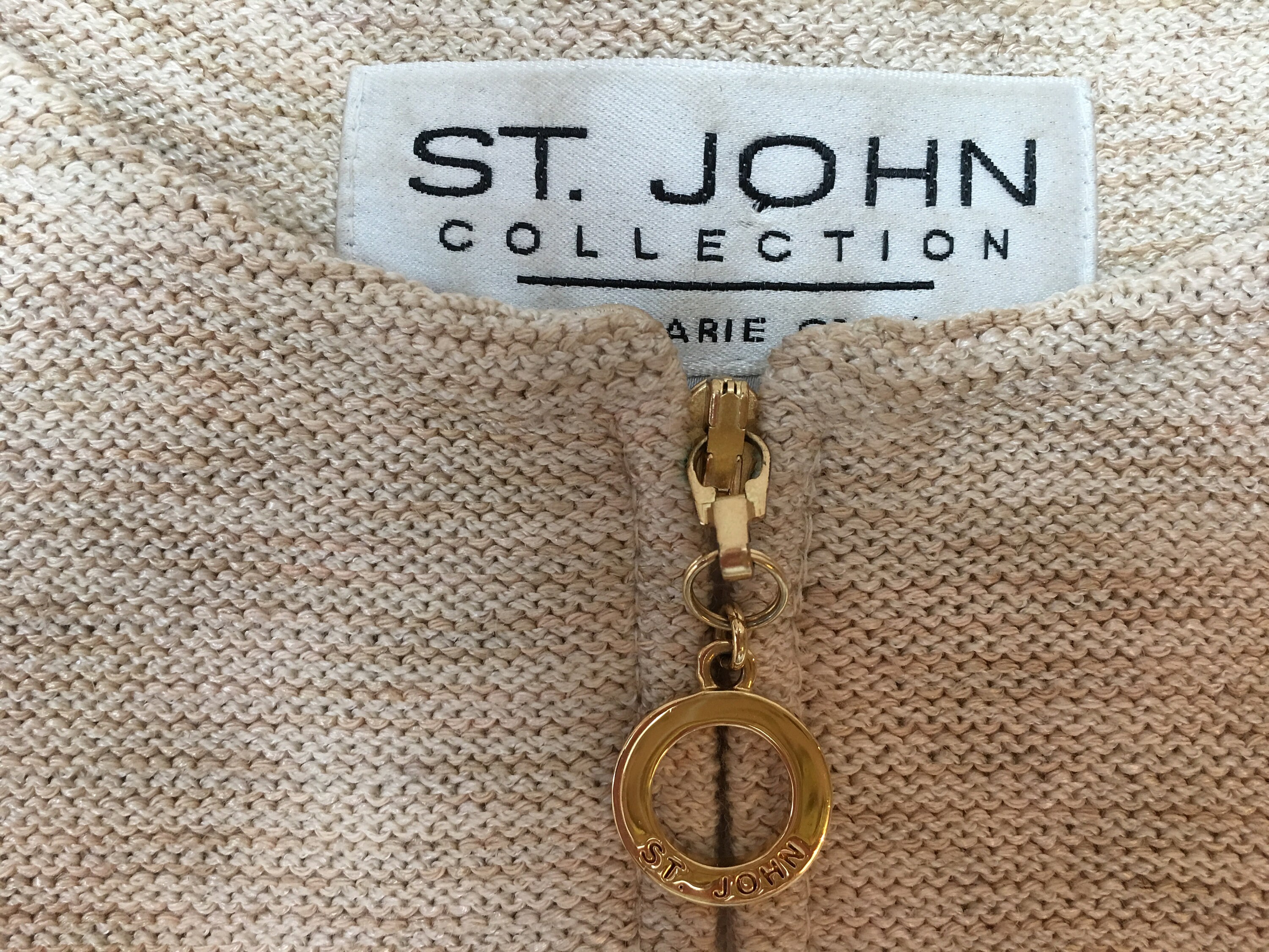 Classic St. John Collection by Marie Gray 1990s Taupe Knit Jacket ...