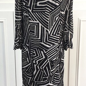Je’ Metadi by Sean Mehta Hand and Heavily Beaded Black White Abstract ...