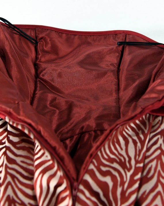 Vintage 1990s 90s Jessica McClintock Animal Zebra Pri… - Gem