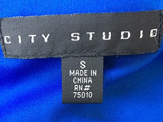 Vintage City Studio Bright Blue Bodycon One Sleeve Ov… - Gem