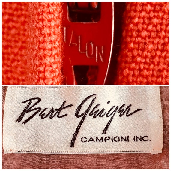 Bert Geiger Very Rare! MOD 1960s Orange Dress with Ma… - Gem