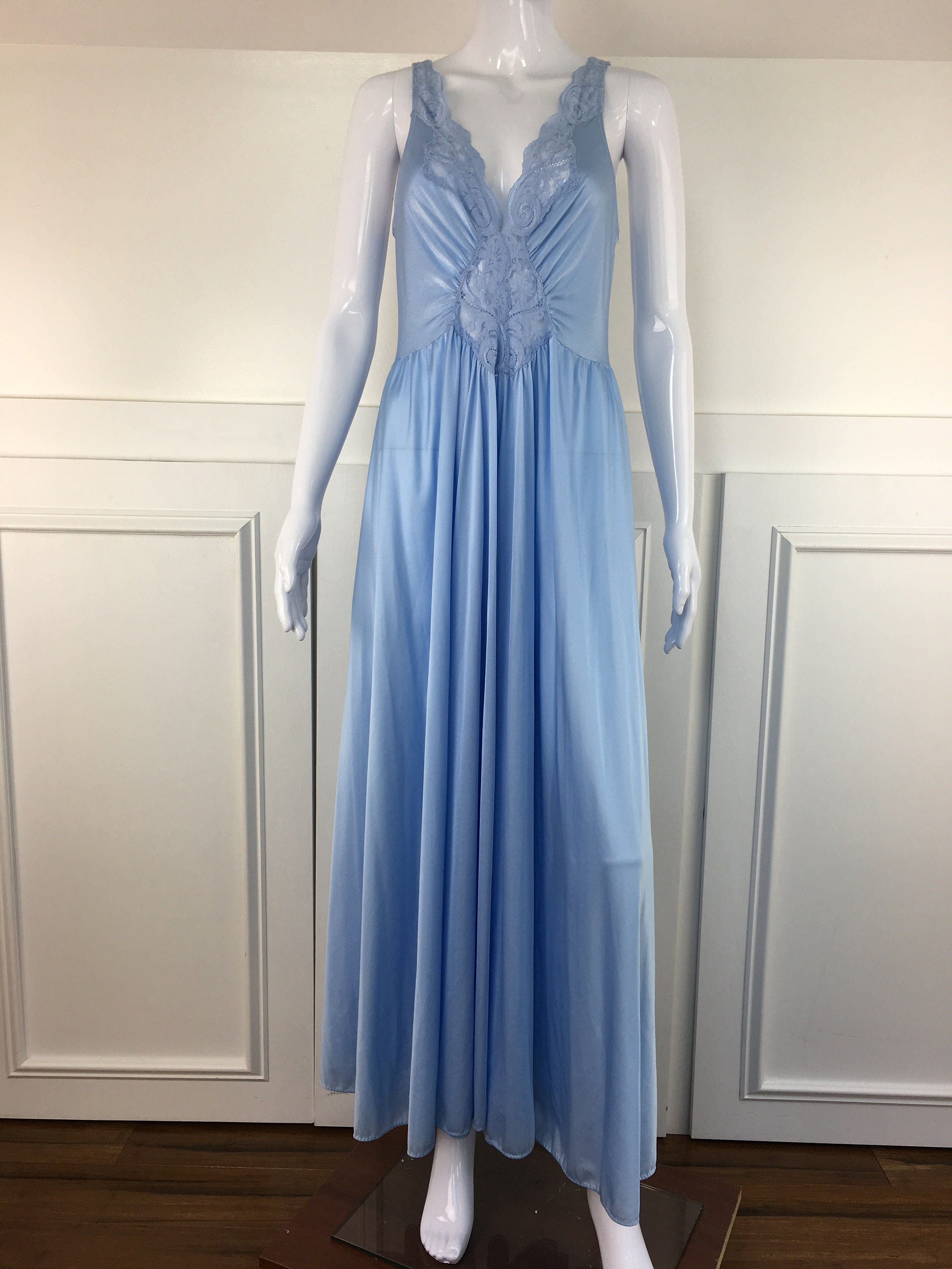 Reserved for Karen. Vintage Olga Plus Size Nightgown Baby Blue (SKU ...