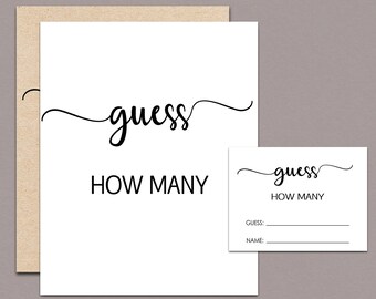 Guess How Many Game | Etsy