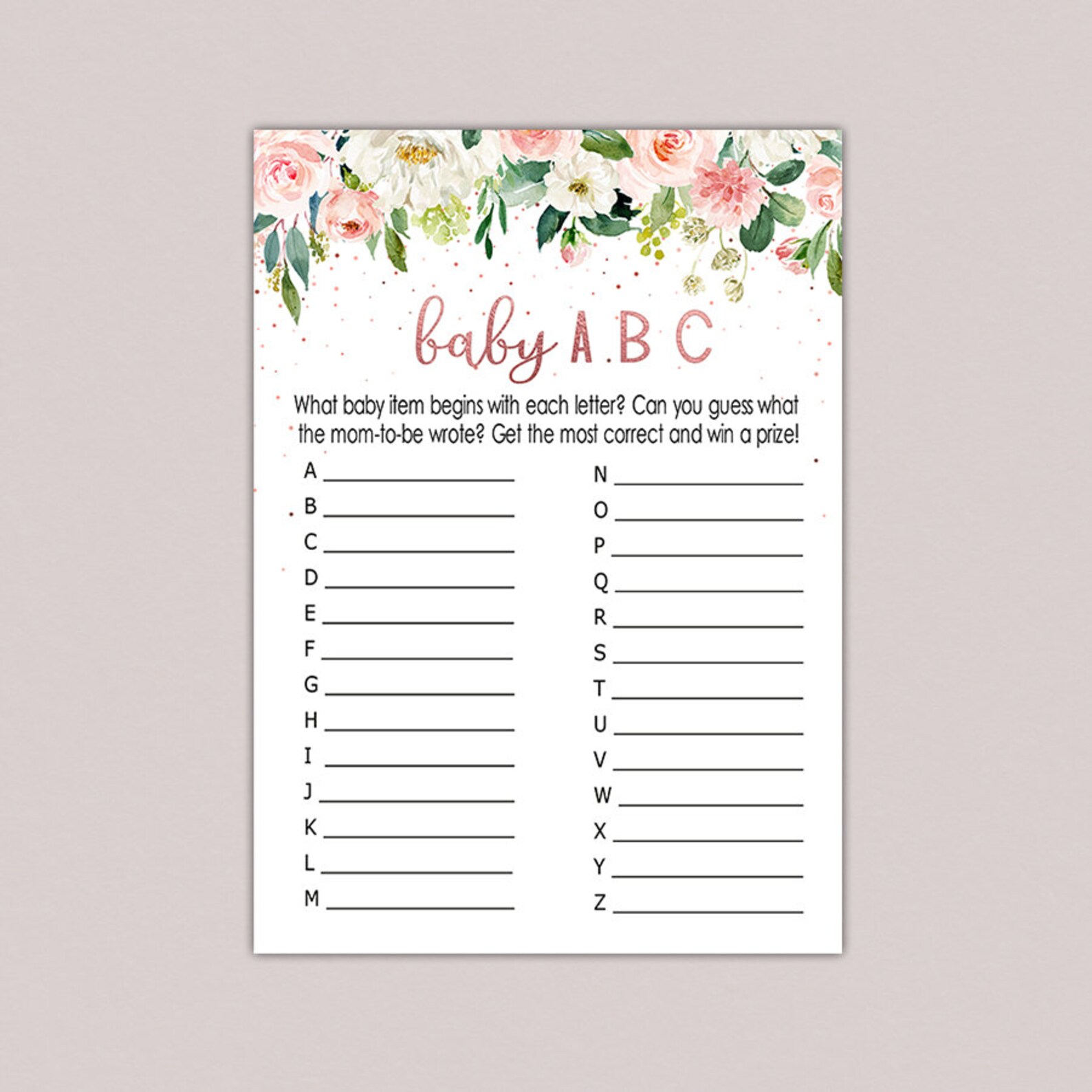 BABY ABC GAME Baby Items Game Alphabet Game Bohemian Baby Etsy
