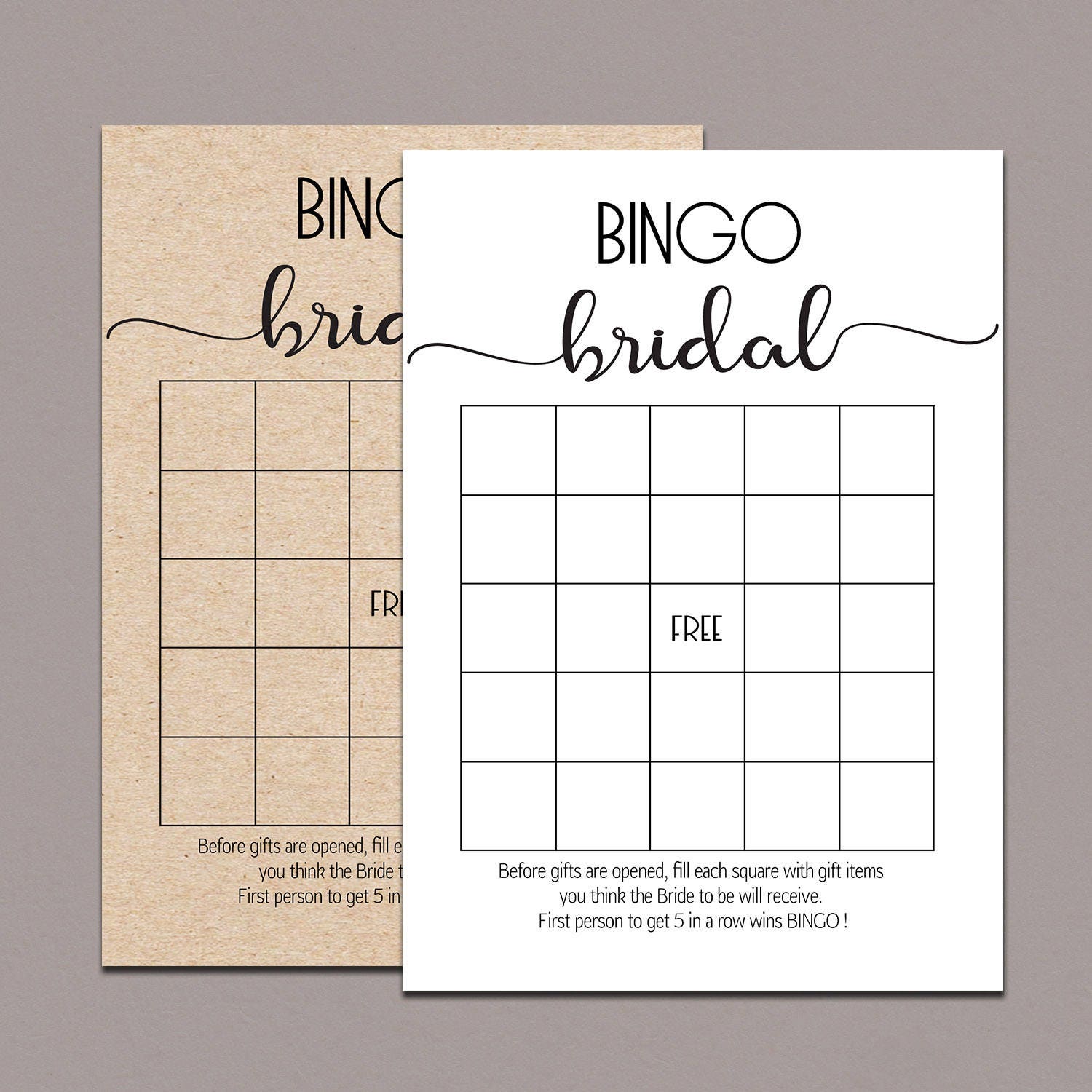 Bridal Shower Bingo Cards BRIDAL BINGO CARDS Bridal Bingo Etsy
