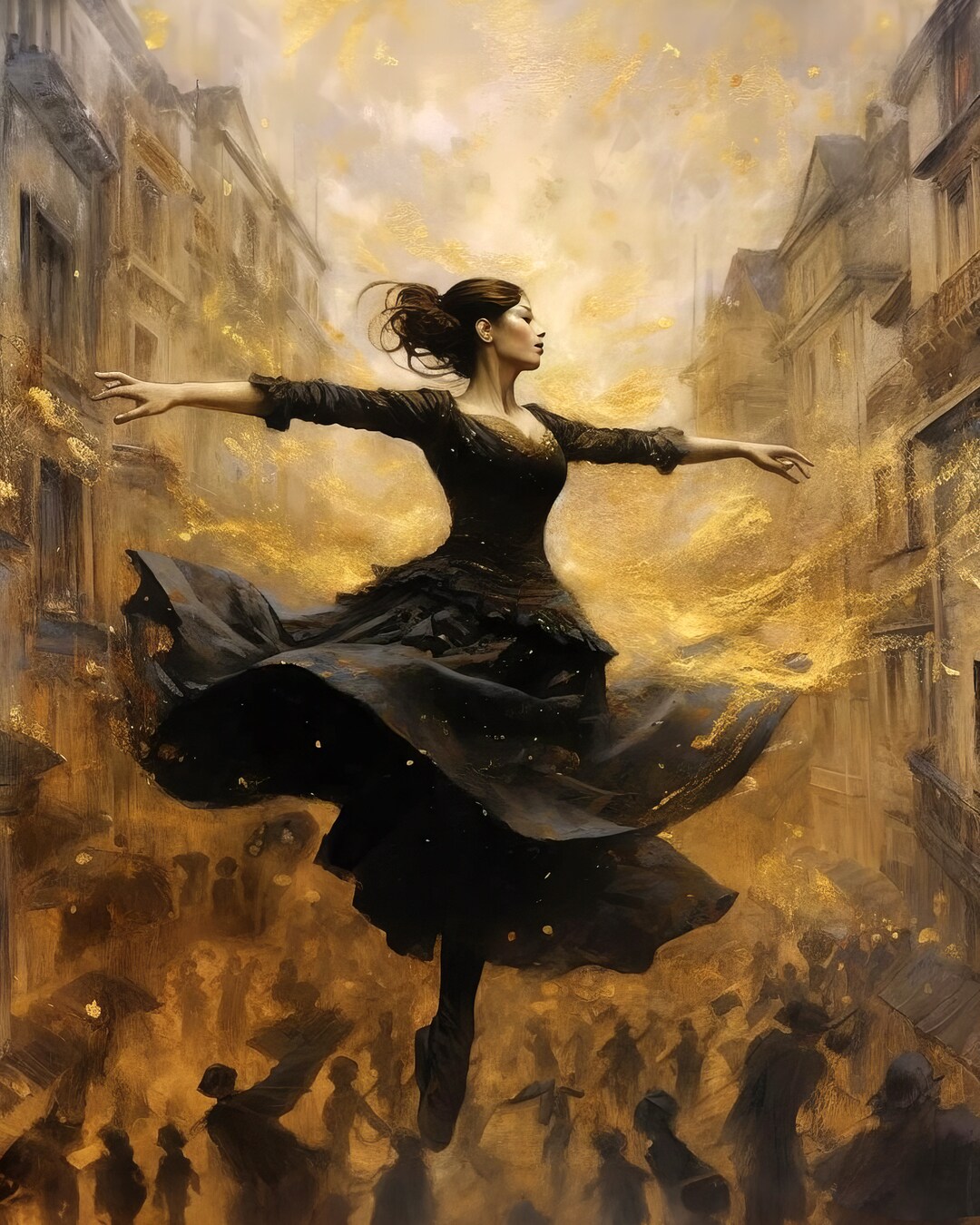 Flying Dancer Fantasy Art Printable Digital Art Instant - Etsy