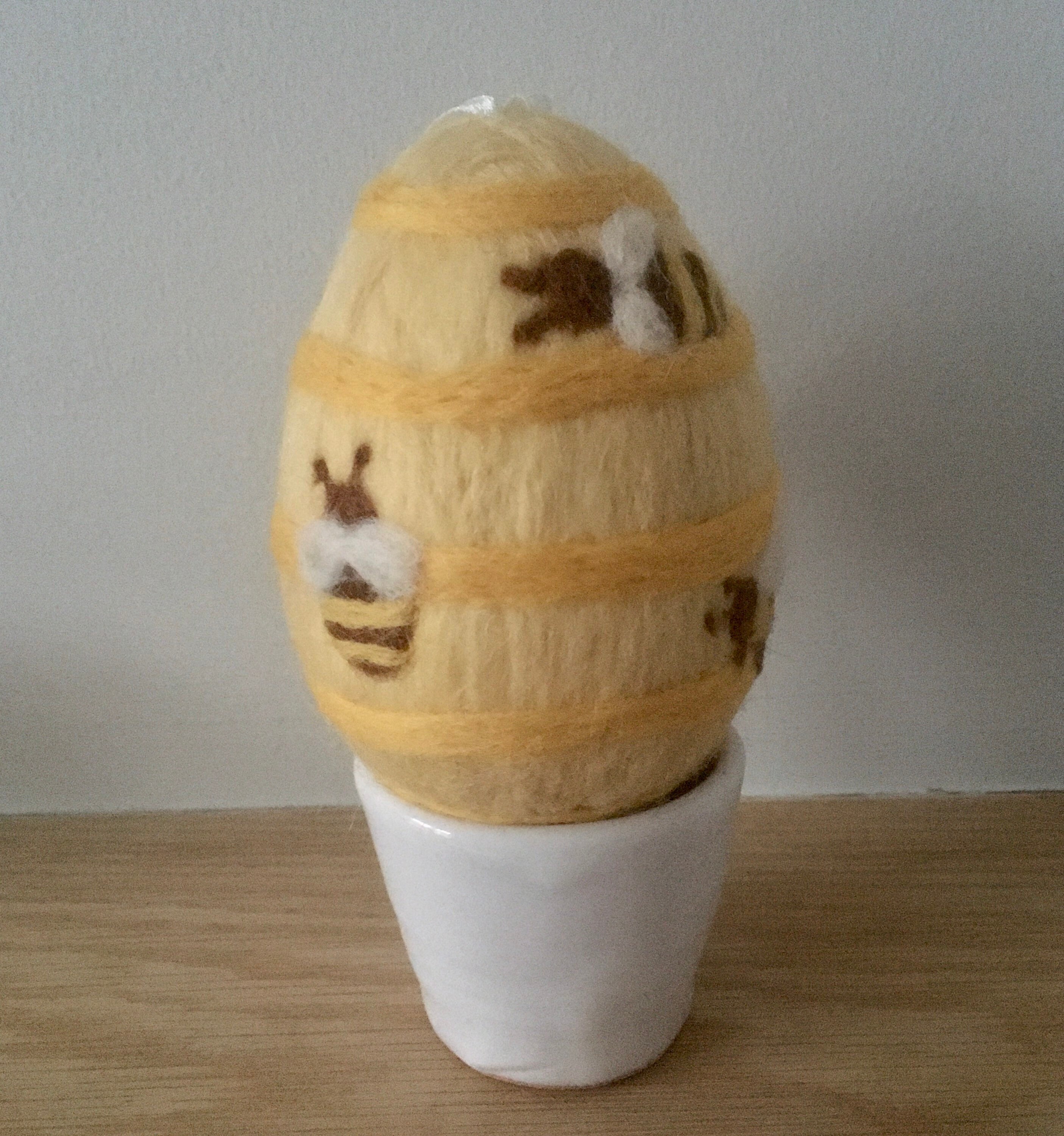 Needle Felted Bee Easter Egg Decoration Easter Gift Boxed - Etsy UK