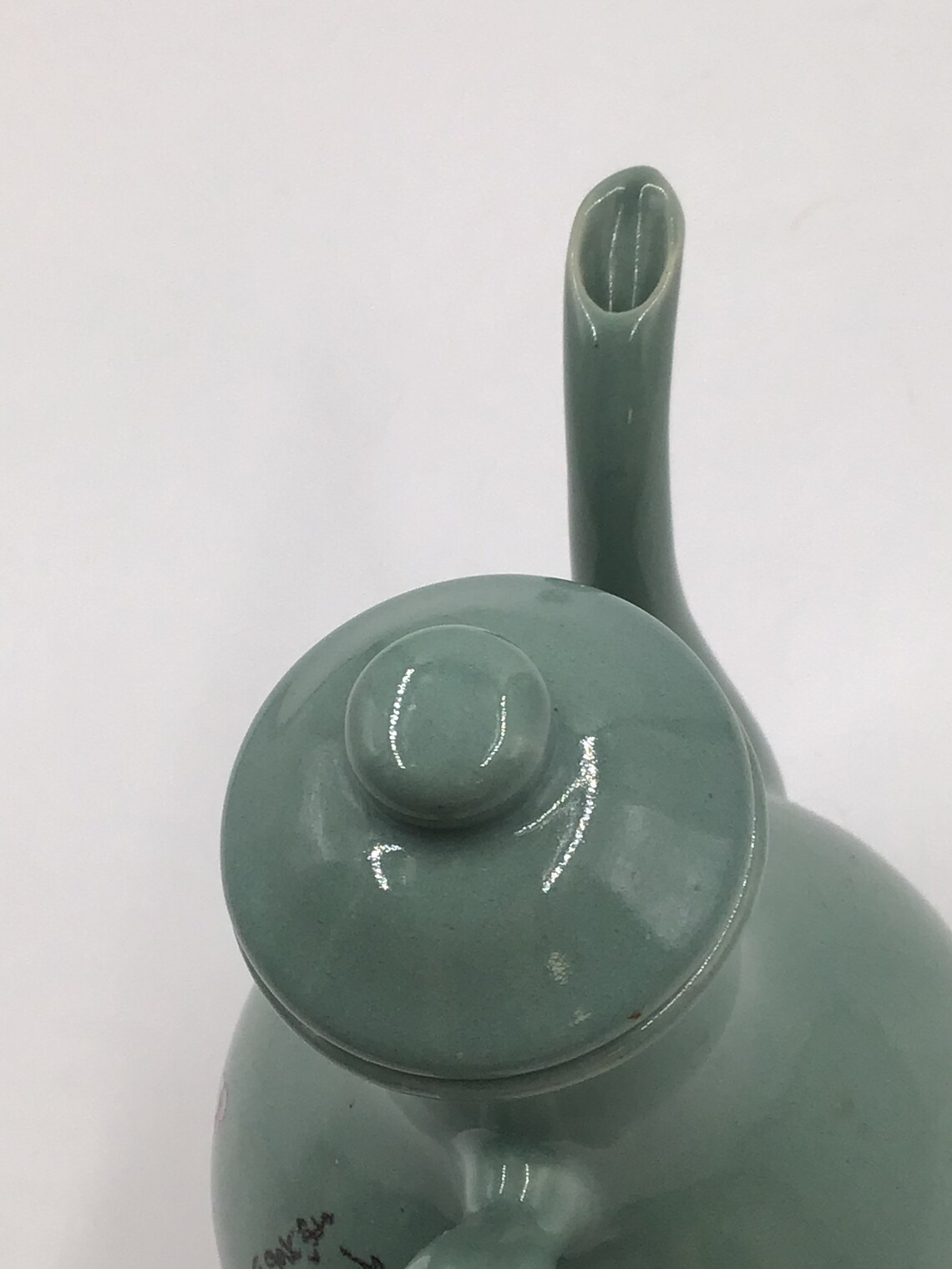 Vintage Mint Green Long Neck Teapot With Pink Dogwood Branch & | Etsy