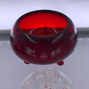 Vintage Ruby Red Glass Serving Item | Choose From: Footed Ruby Red Bowl ...