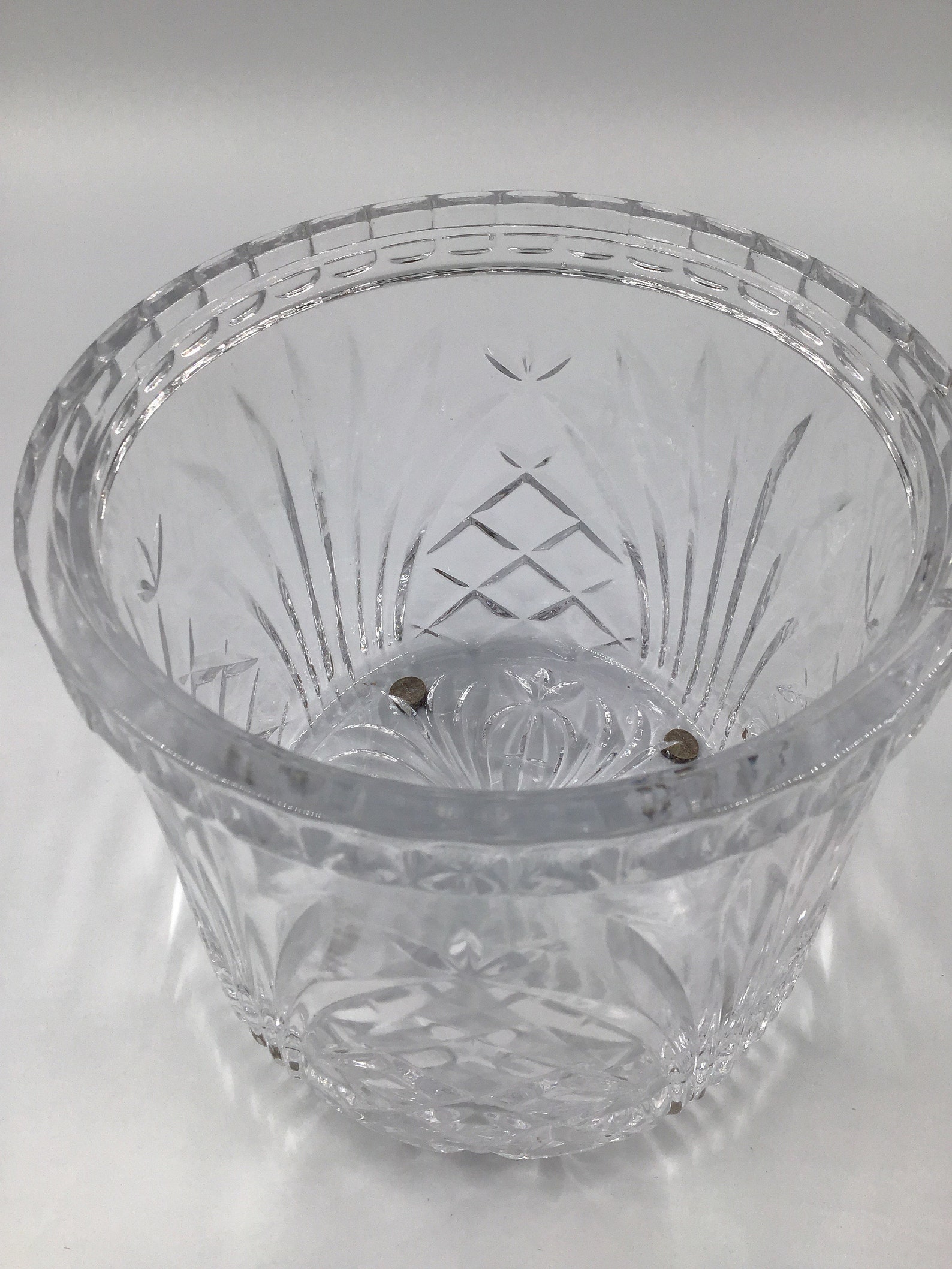 Large Cut Glass Biscuit Jar/candy Dish With Lid Pineapple - Etsy