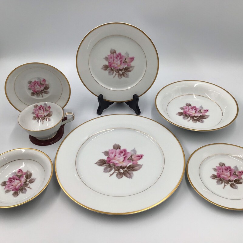 Rose Pattern China - Etsy