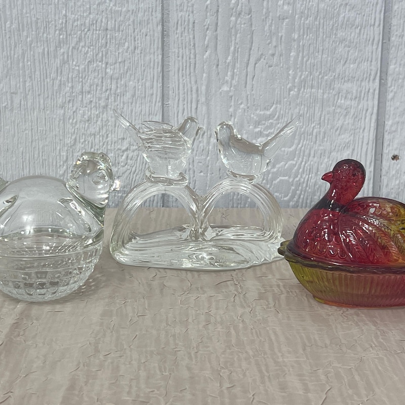 Hen on Nest Amberina - Etsy