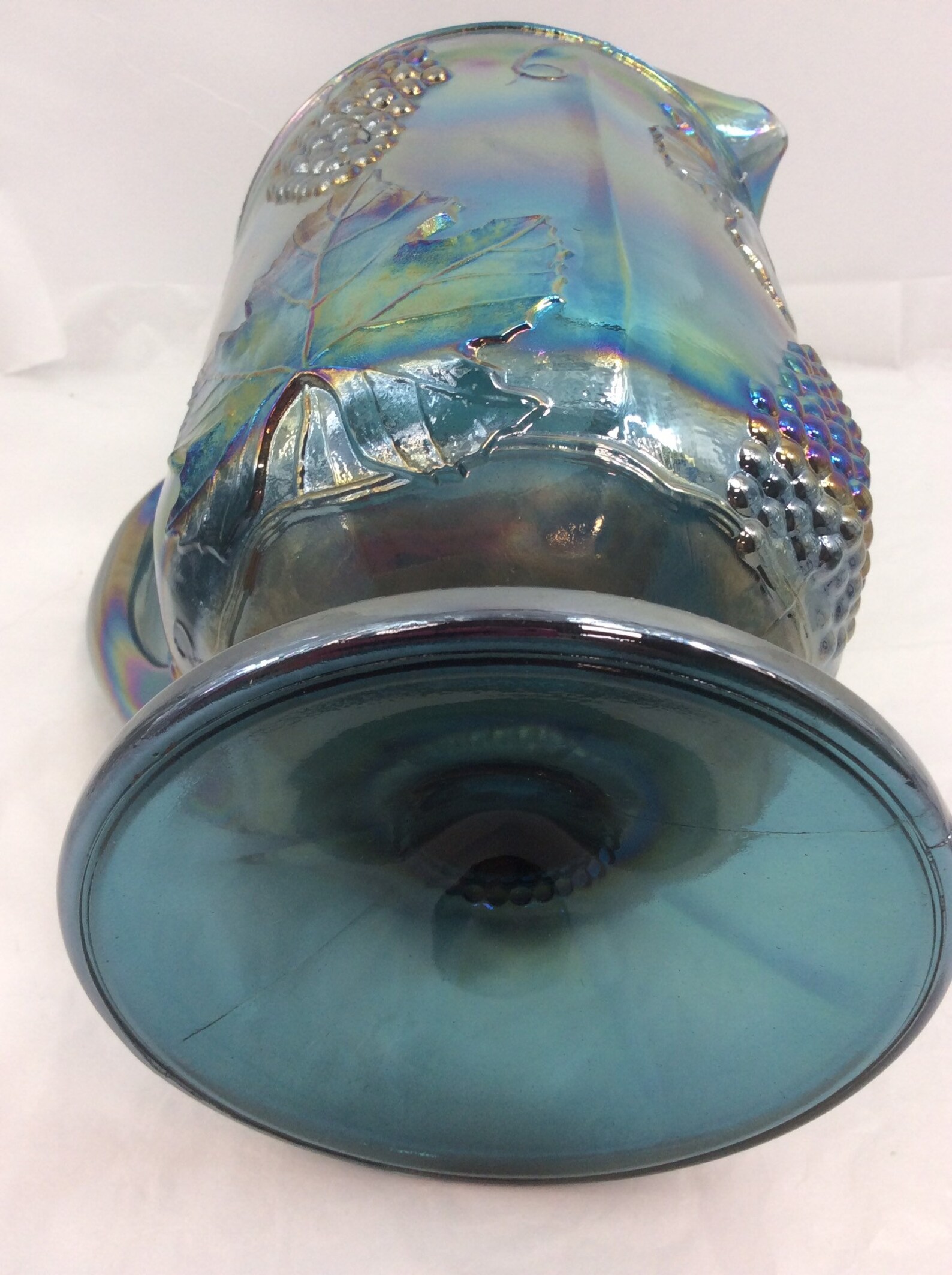 Vintage Indiana Glass Company Iridescent Blue Harvest Grape Pieces ...