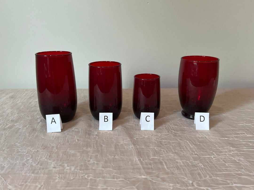 Vintage Anchor Hocking Royal Ruby Red Glassware | Choose From: 13 Oz ...