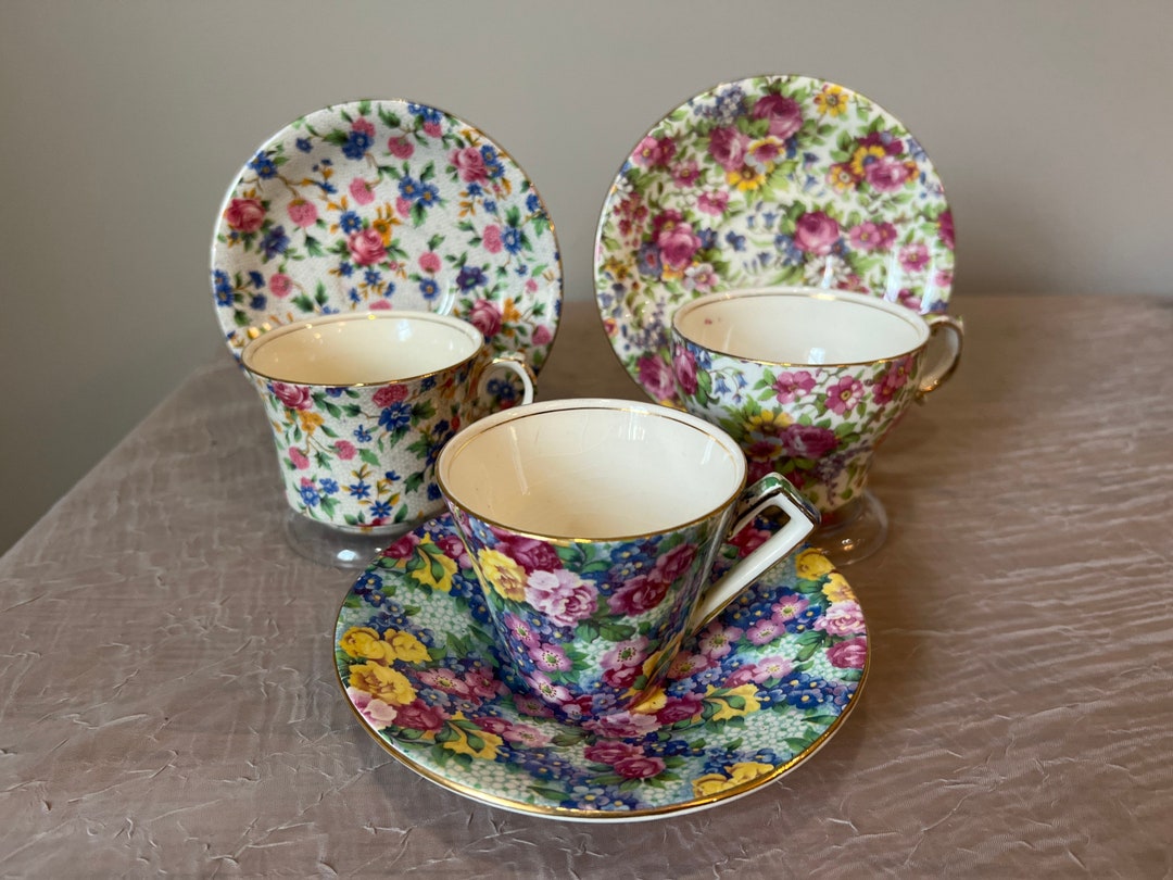 Vintage Royal Winton Chintz Bone China Teacup & Saucer Set | Choose ...
