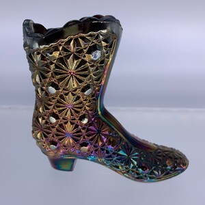 Vintage Fenton Glass Collectible Boots | Choose From: Amber Hobnail ...