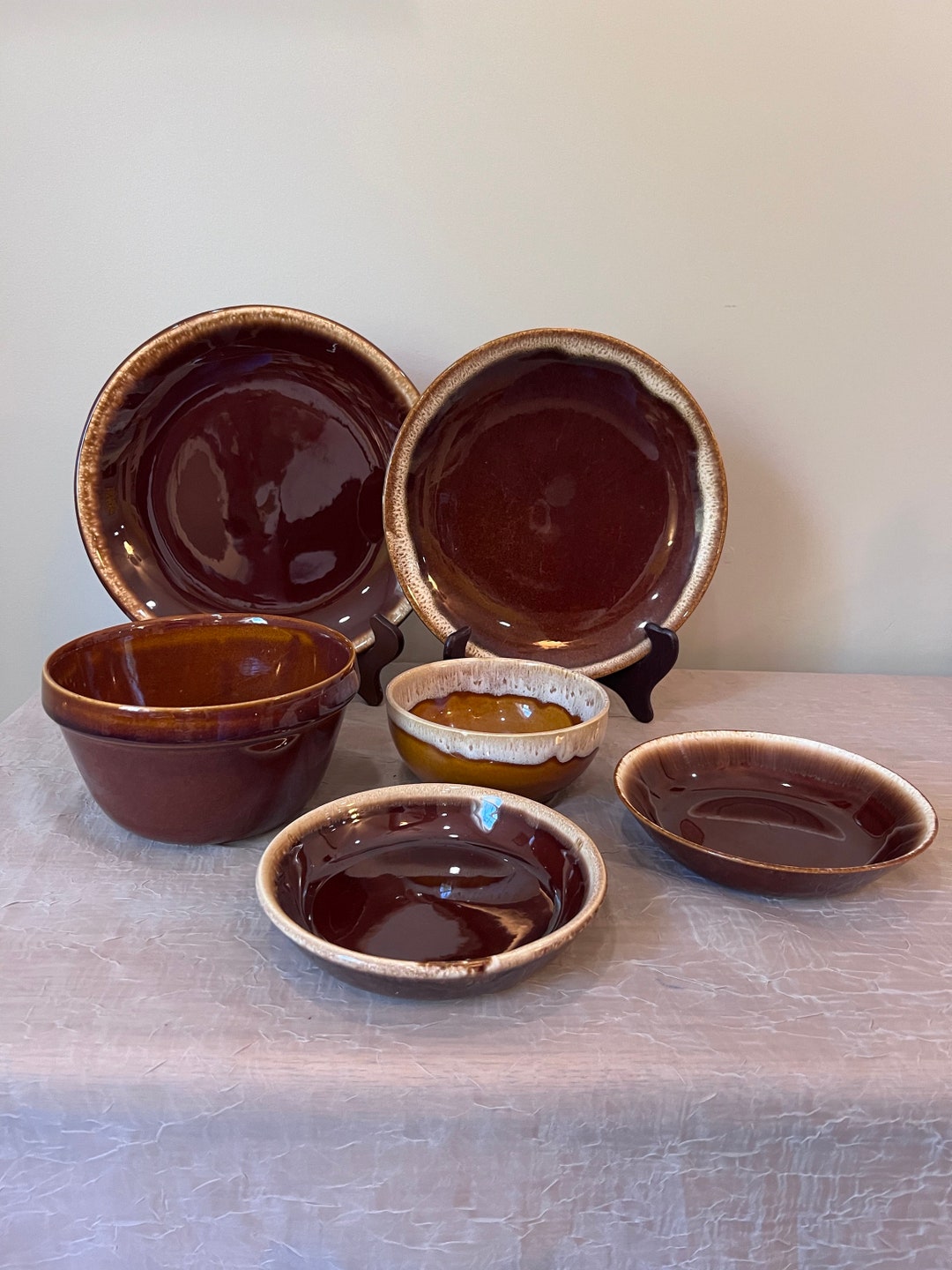 Vintage Unmarked Brown Drip Ware | Choose From: Various Pieces ...