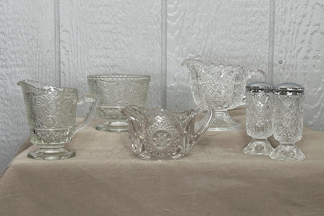 Vintage Glass |choose From: Duncan Miller Cream/sugar Set, Cambridge ...
