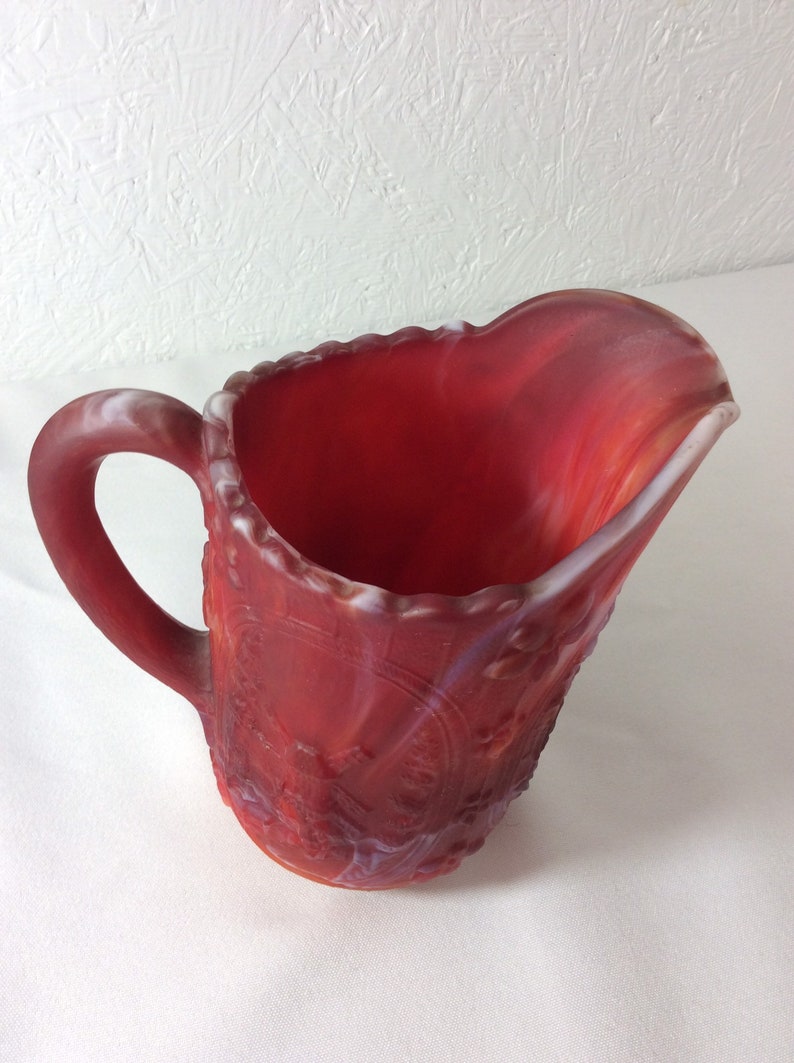 Imperial Glass Red Slag Pitcher - Etsy
