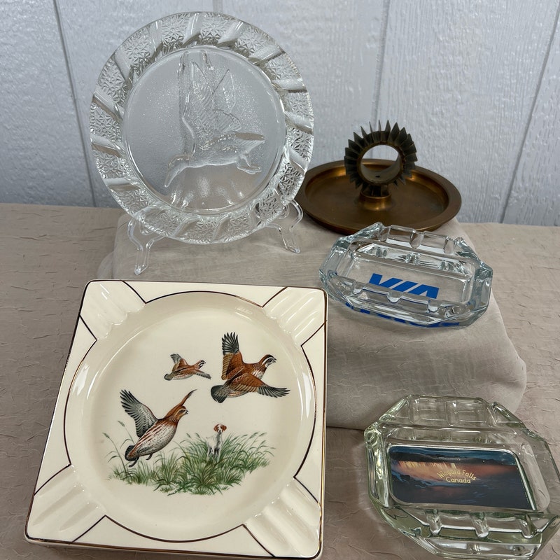 Vintage Ashtray With Duck - Etsy