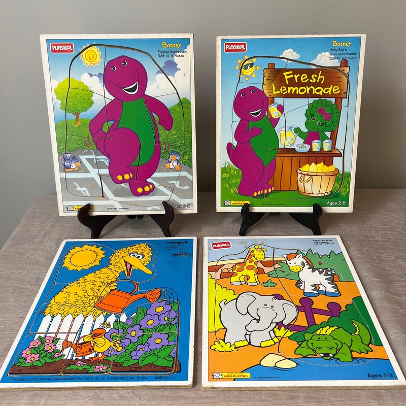 Barney Jigsaw Puzzle - Etsy
