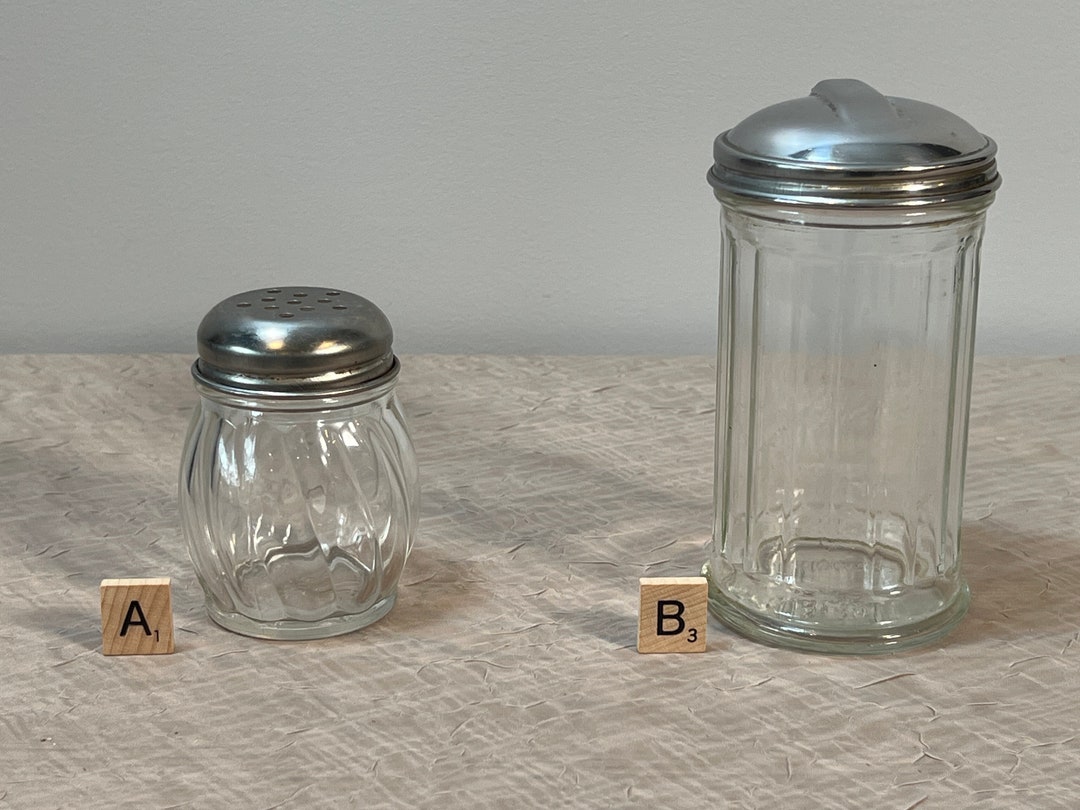 Vintage Clear Glass Shakers W/metal Screw on Lid | Choose From: Swirl ...